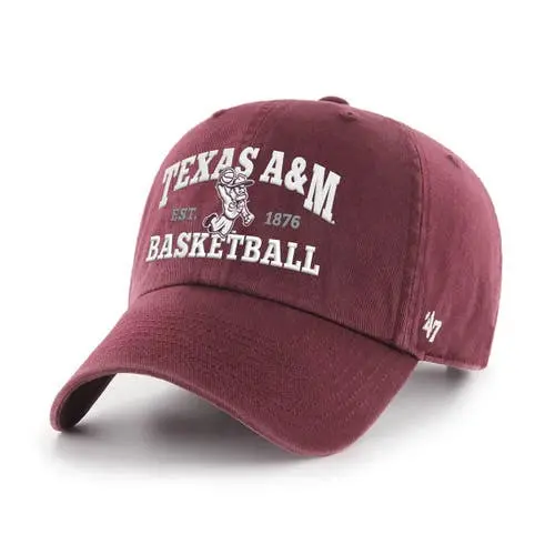 '47 Texas A&m Aggies Ol' Sarge Basketball Clean Up Adjustable Cap - Maroon