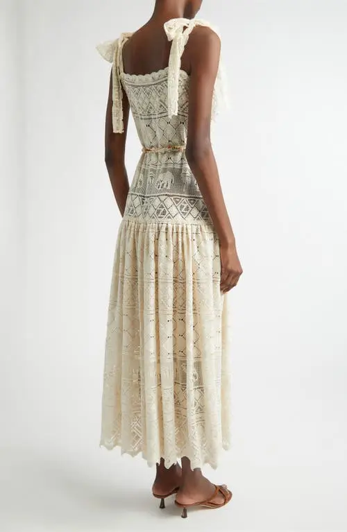 Zimmermann Indra Lace Cover-up Sundress - Tea