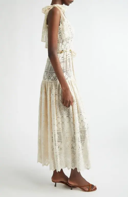 Zimmermann Indra Lace Cover-up Sundress - Tea