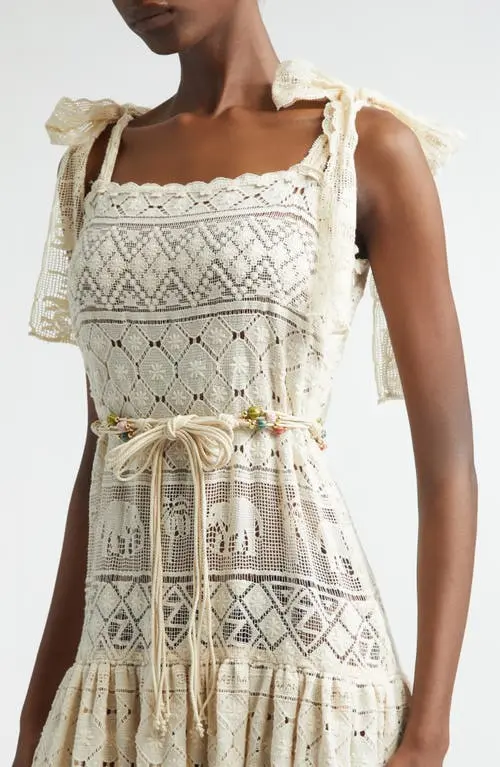 Zimmermann Indra Lace Cover-up Sundress - Tea