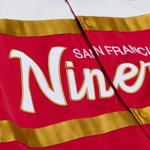 Mitchell & Ness San Francisco 49ers Head Coach Lightweight Full-snap Satin Jacket