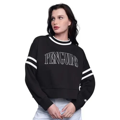 STARTER Pittsburgh Penguins Power Play Cropped Pullover Sweatshirt
