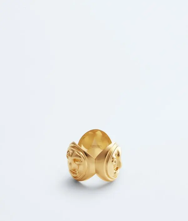 Bottega Veneta Face Ring - Yellow Gold