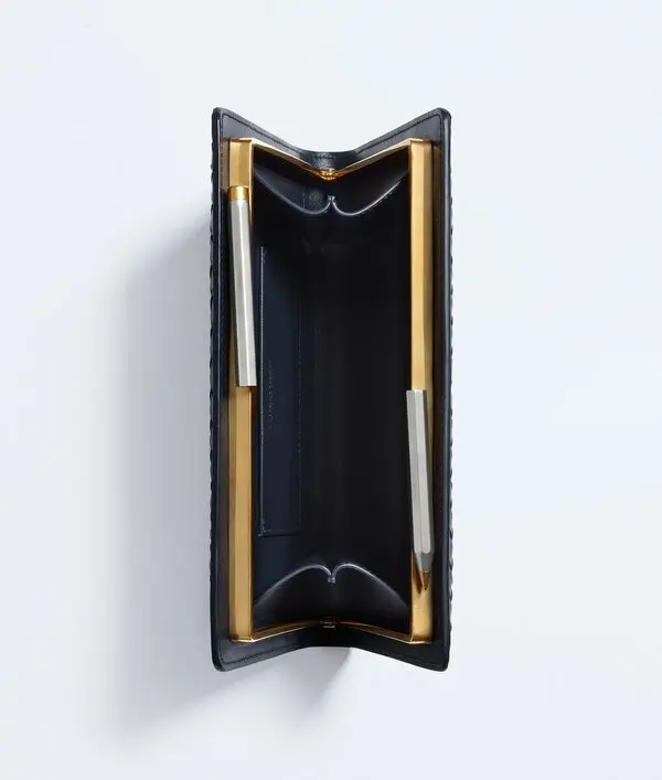 Bottega Veneta Intrecciato Nappa Leather Agenda Clutch - Midnight