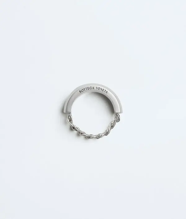 Bottega Veneta Sterling Chain Ring - Silver
