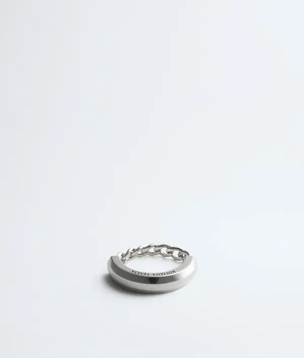 Bottega Veneta Sterling Chain Ring