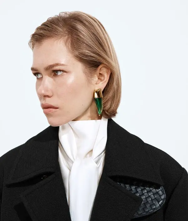 Bottega Veneta Prisma Earrings - Grass Green
