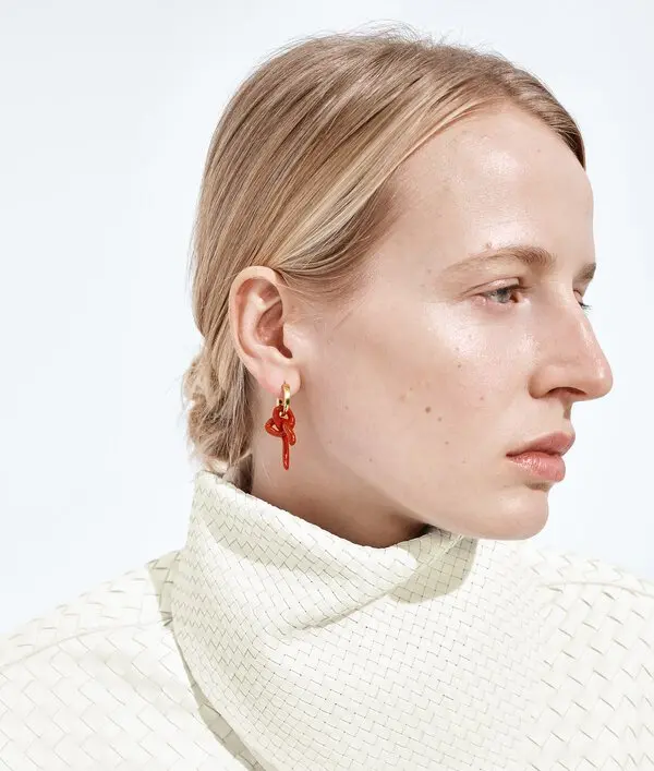 Bottega Veneta Knot Hoop Earrings