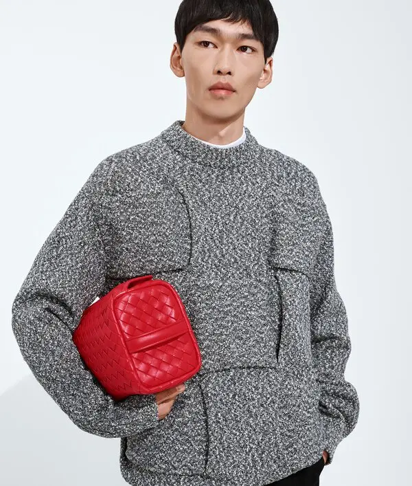 Bottega Veneta Small Cubo Padded Intrecciato Leather Pouch