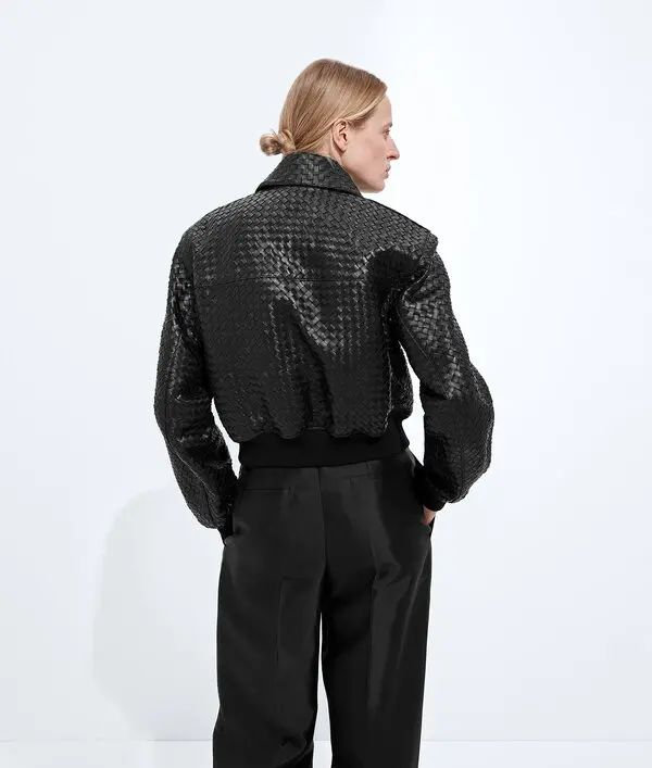 Bottega Veneta Intrecciato Leather Blouson