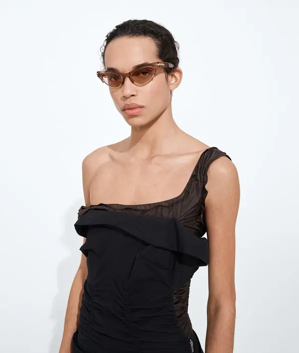 Bottega Veneta Angle Cat Eye Sunglasses