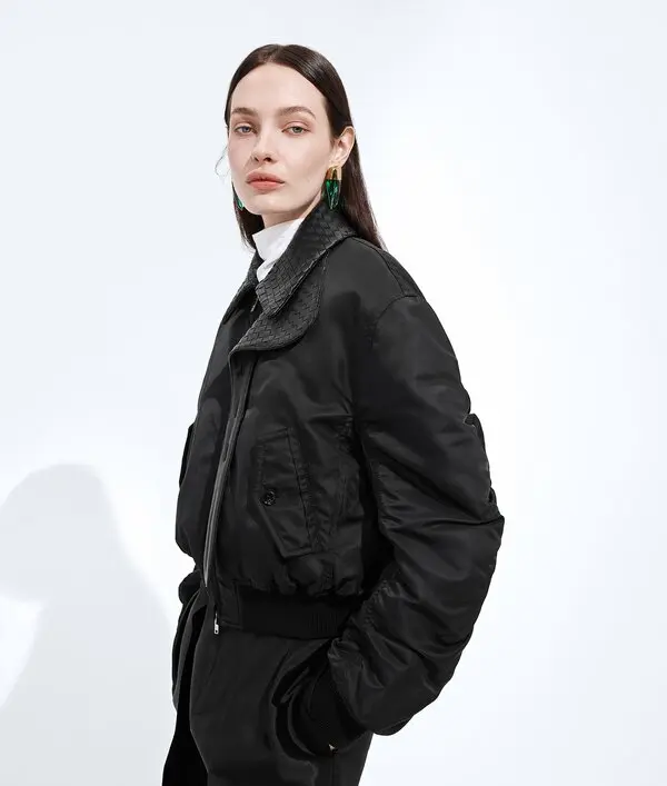 Bottega Veneta Padded Nylon Bomber Jacket