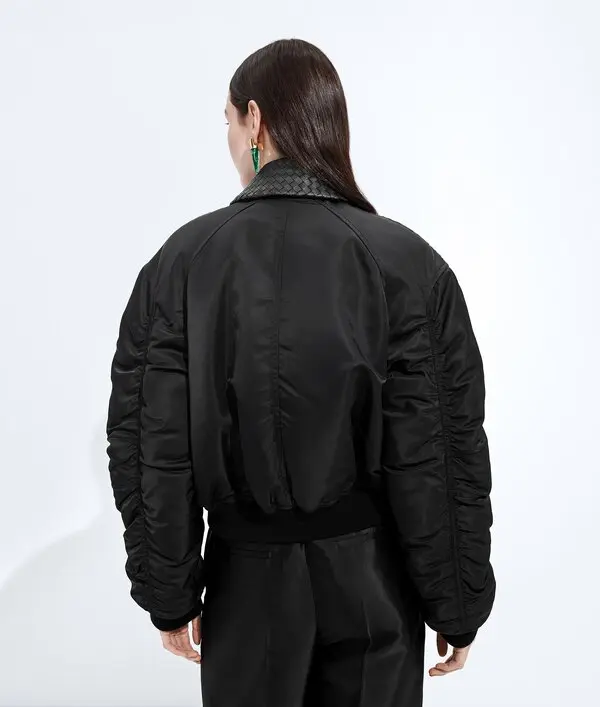 Bottega Veneta Padded Nylon Bomber Jacket