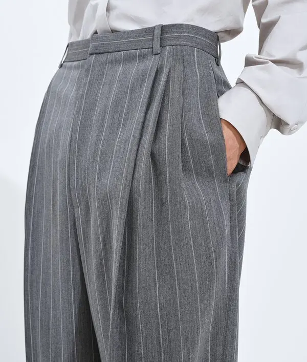 Bottega Veneta Light Wool Pinstripe Pants