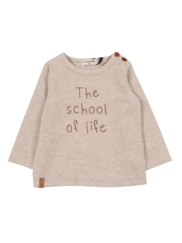 ONE MORE IN THE FAMILY Embroidered T-shirt