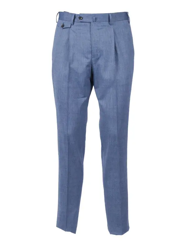 PT TORINO Gentleman Pleated Trousers - Blu