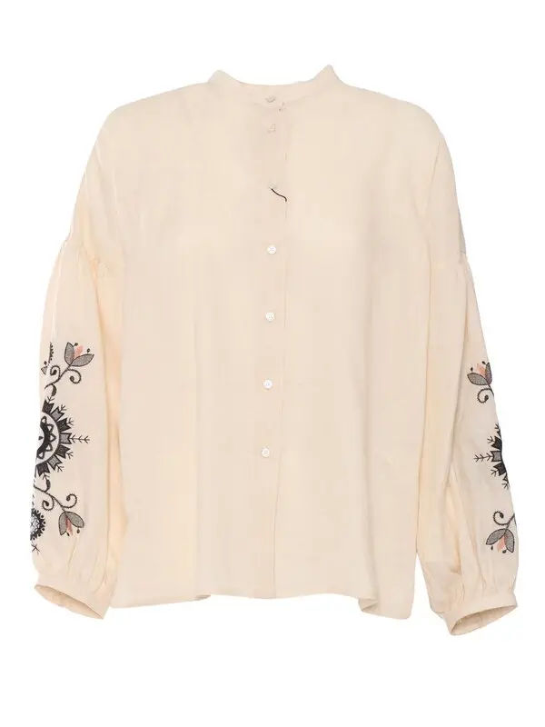 Max Mara Ilex Embroidered Linen Shirt