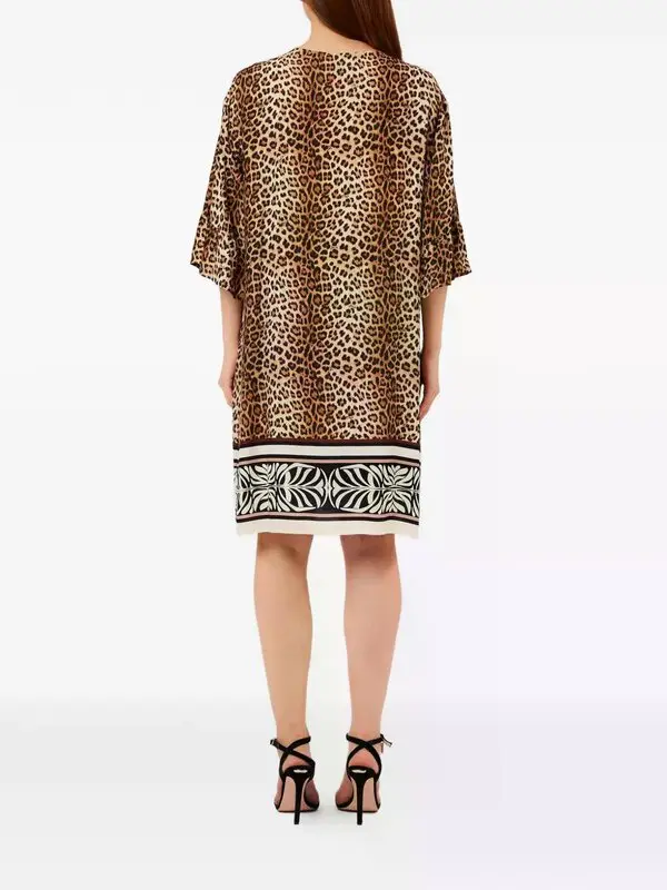 Liu Jo Animal-print Lace-up Mini Dress