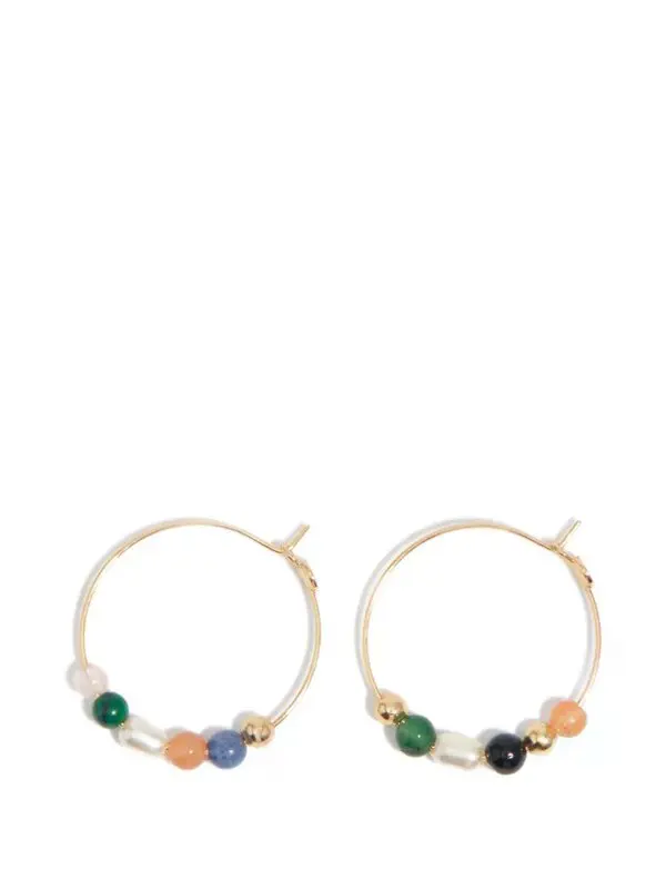 Bimba Y Lola Beaded Hoop Earrings - Gold