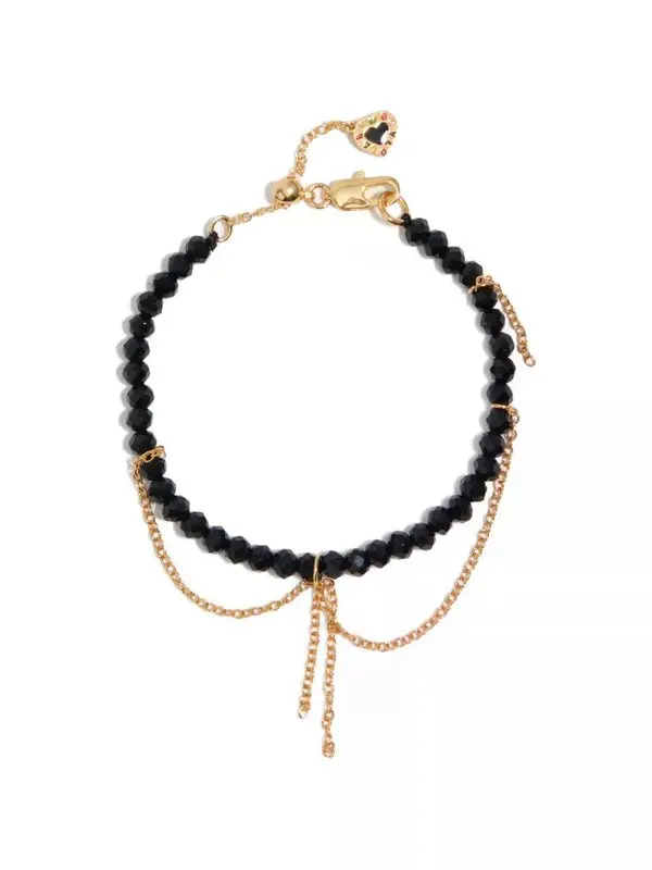 Bimba Y Lola Glass-beaded Chain Bracelet - Gold