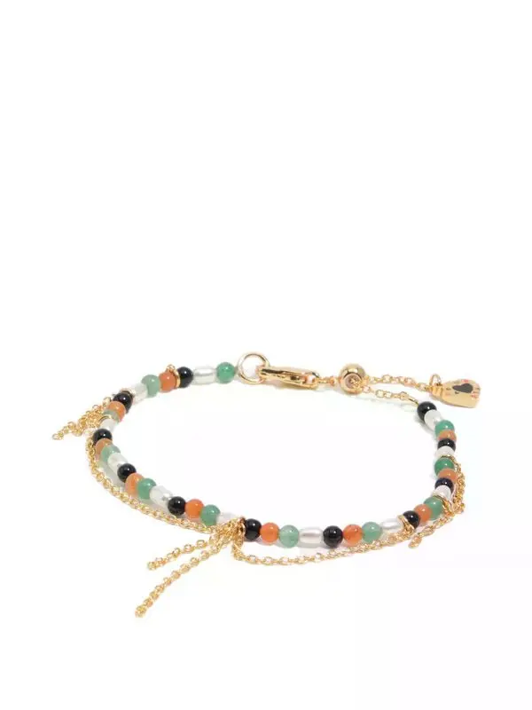 Bimba Y Lola Beaded Chain Bracelet - Gold