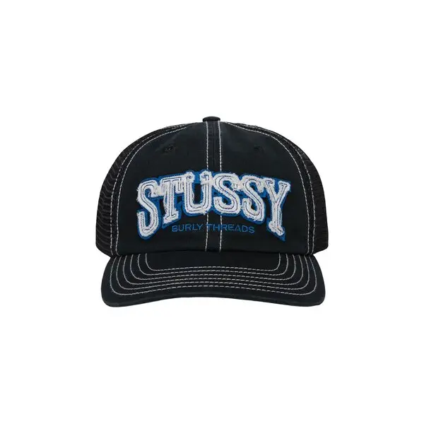 StÜssy Md Burly Threads Trucker Hat - Black