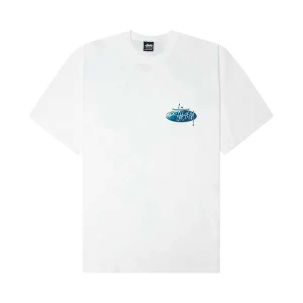 StÜssy Wave Oval Tee - White