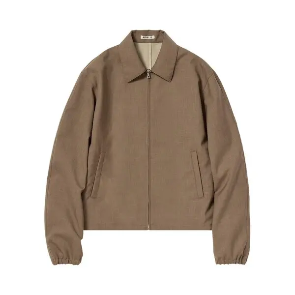 Auralee Bonded Tropical Wool Zip Blouson