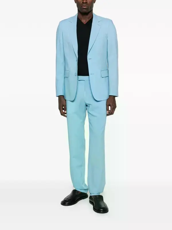 Sandro Wool Suit Jacket - Blue