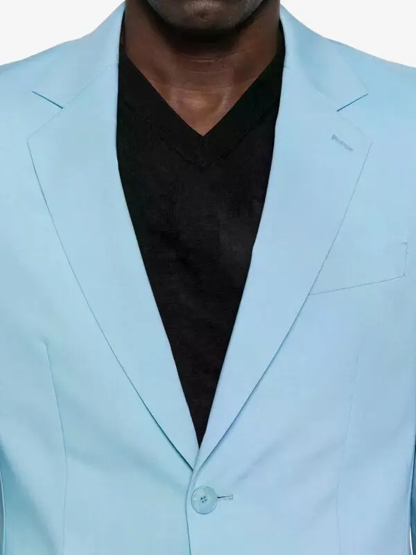 Sandro Wool Suit Jacket - Blue