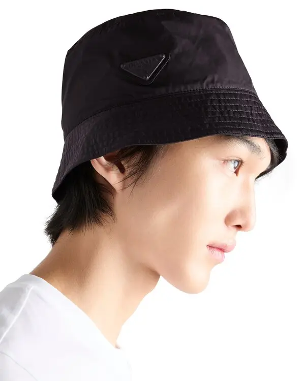 Prada Foldable Re-nylon Bucket Hat - Black