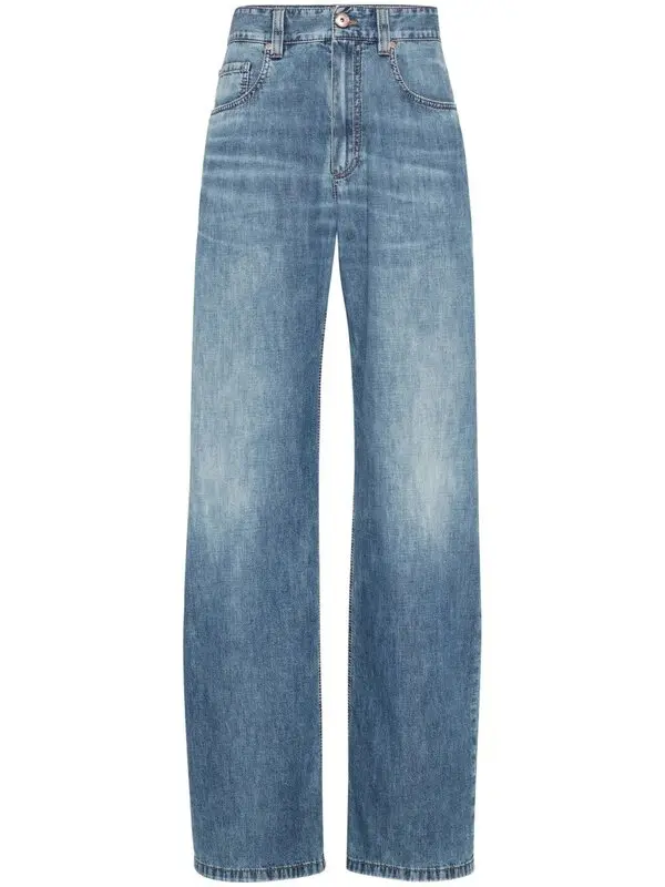 Brunello Cucinelli Lightweight Denim Contemporary Loose Jeans - Blue