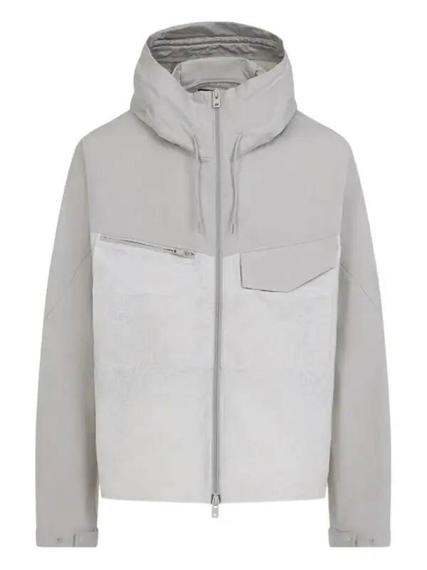 Y3 Paneled Hooded Jacket - Nude & Neutrals