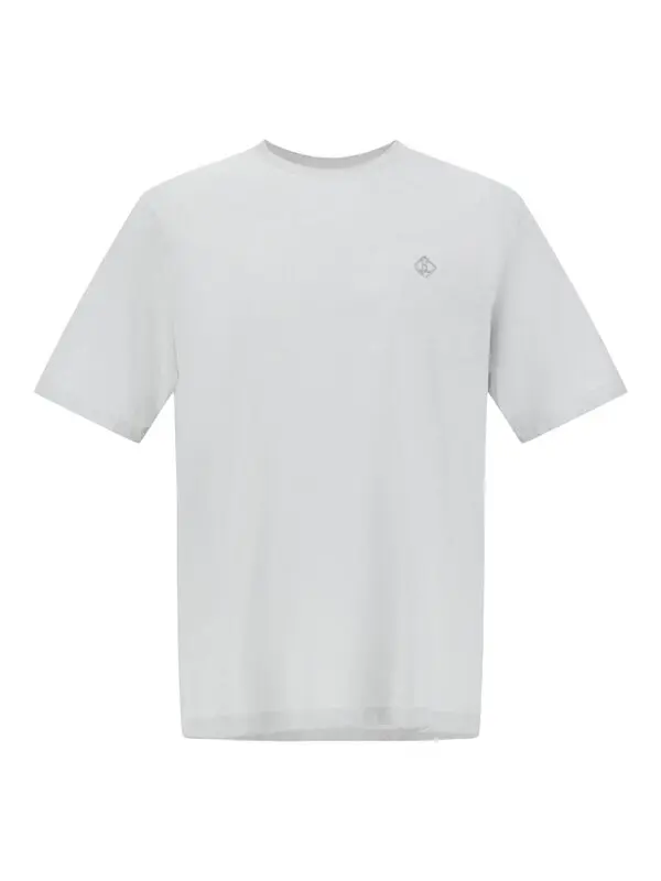Herno Embroidered Logo Jersey T-shirt - Grey