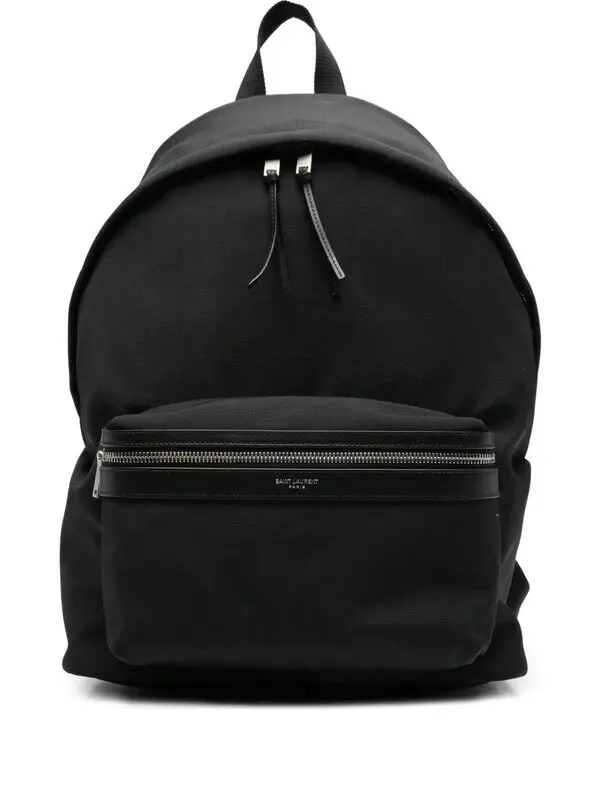Saint Laurent City Backpack In Matte Leather - Black
