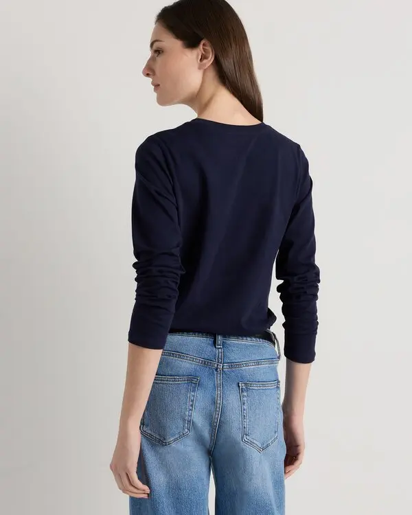Quince Long Sleeve Swing T-shirt - Deep Navy
