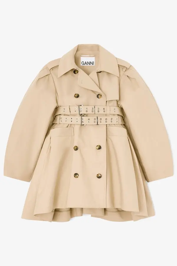 GANNI Trench Coat - Warm Sand