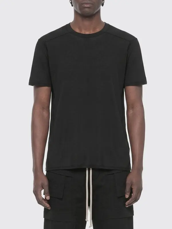Rick Owens Silk Blend T-shirt - Black