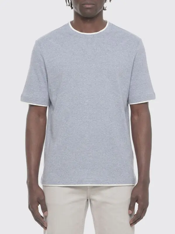 Brunello Cucinelli Basic Cotton And Linen Blend T-shirt - Grey