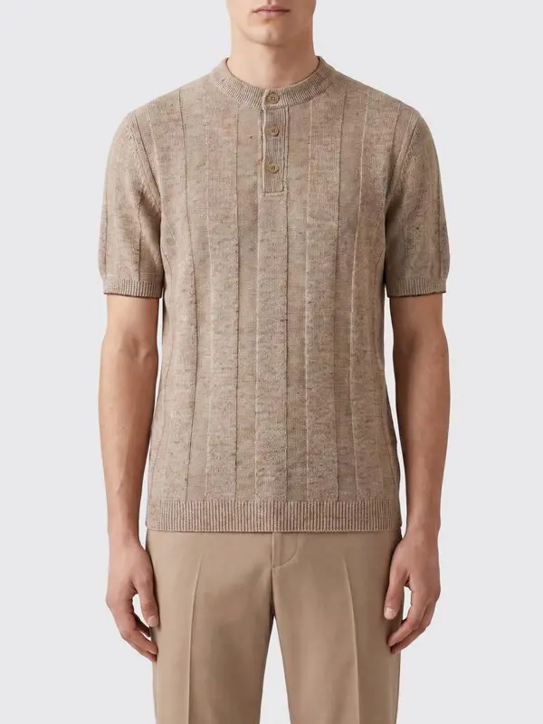 Brunello Cucinelli Short Sleeve Knit Top - Beige