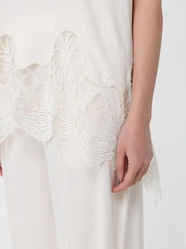 Fabiana Filippi Lace Trimmed Top