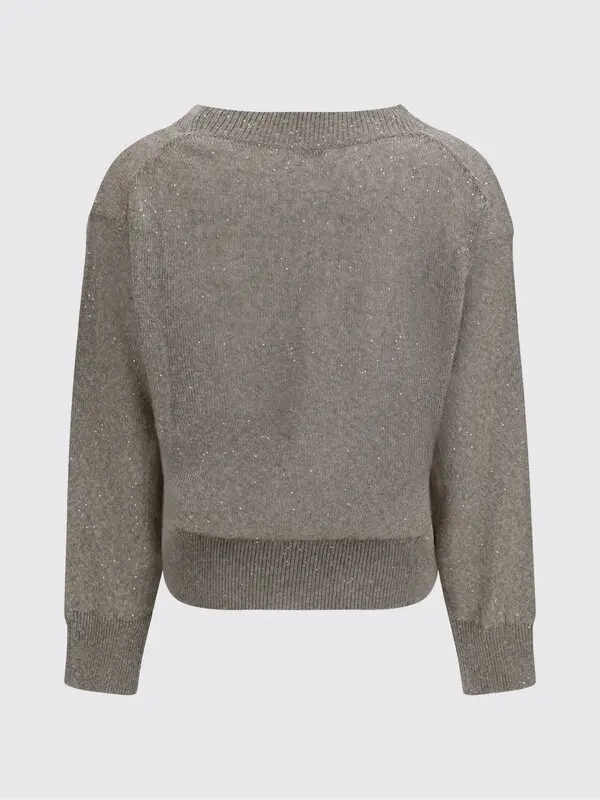 Brunello Cucinelli V-neck Sweater - Mud