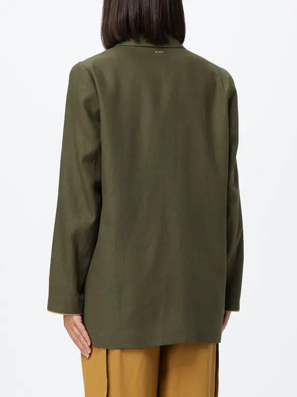 TWINSET Single-breasted Linen Blend Blazer