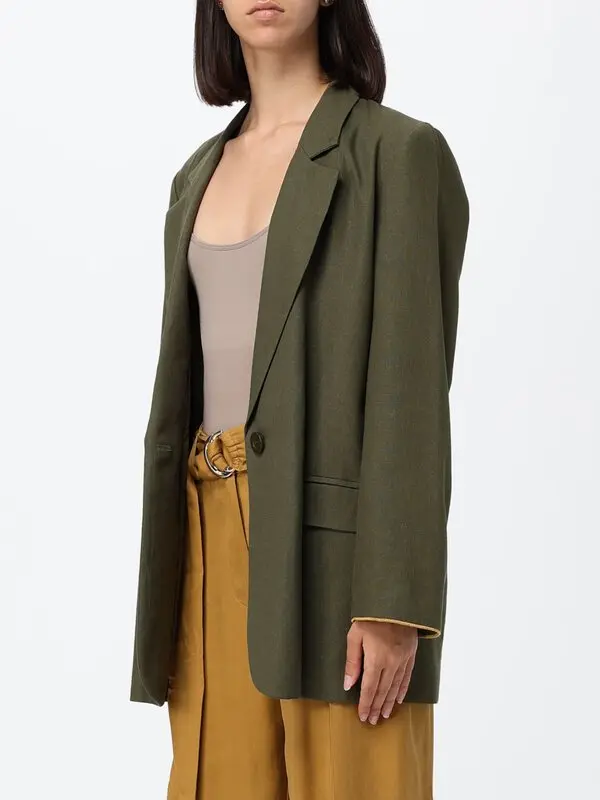 TWINSET Single-breasted Linen Blend Blazer