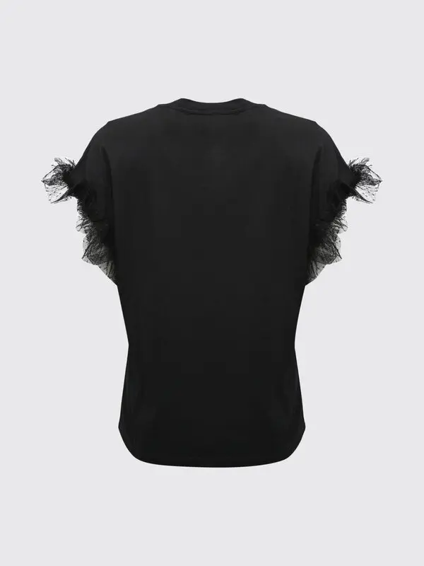 TWINSET T-shirt With Ruffle Sleeves - Black