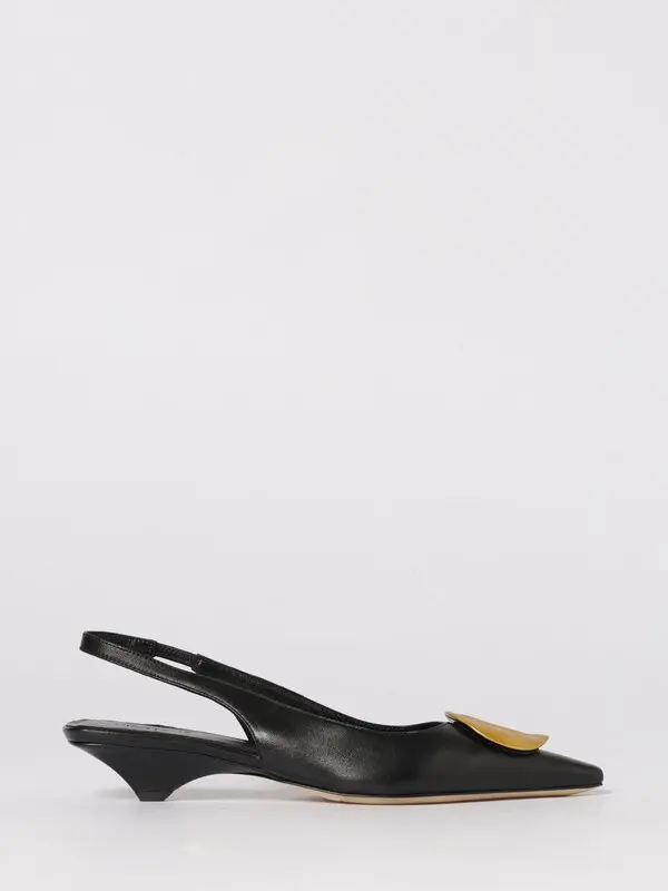 VIC MATIE Baron Leather Slingback Pumps - Black