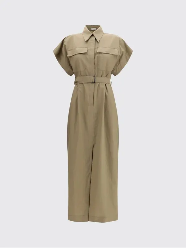 Brunello Cucinelli Belted Shirt Dress - Brown