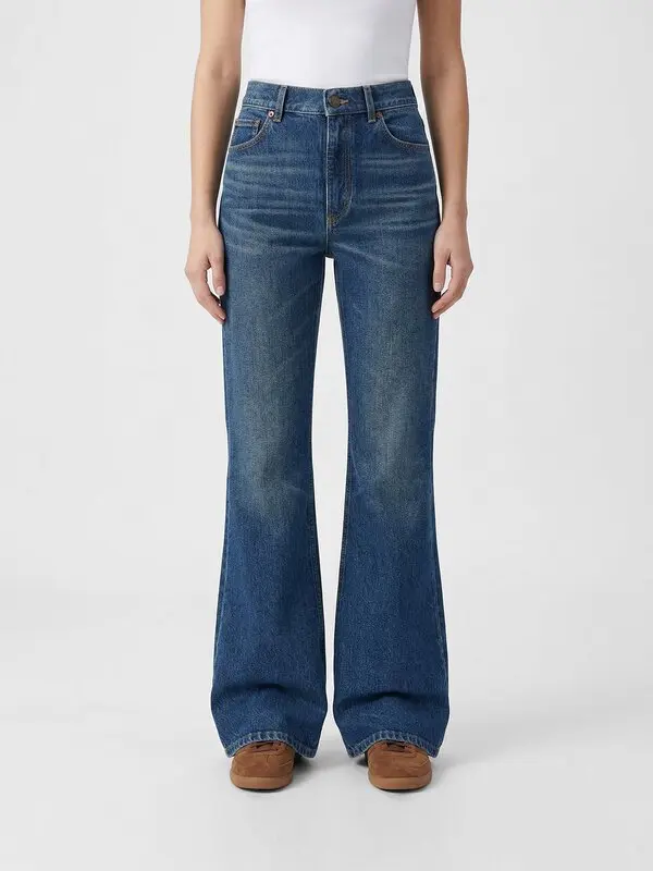 Chloé High-waisted Flared Jeans - Indigo
