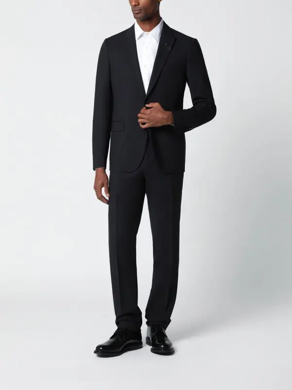 LARDINI Single-breasted Wool Blend Dress - Blue