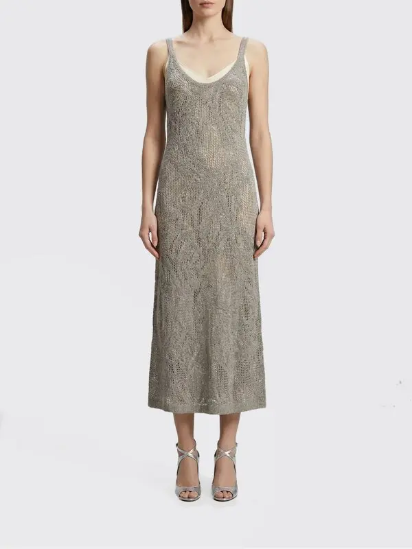 Brunello Cucinelli Sleeveless Maxi Dress - Mud